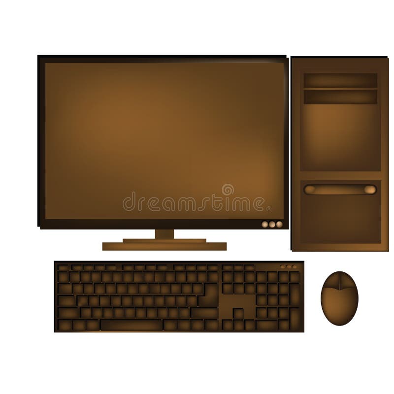 De Computer Van De Chocolade Vector Illustratie - Illustration of ...