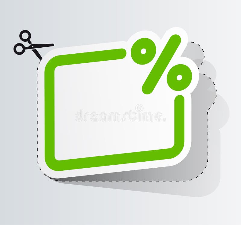 De coupon op de korting vector illustratie. Illustration of coupon ...