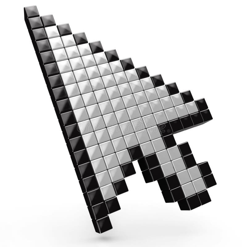 3D Curseur Van De Muispijl Met Schaduw. Vector Illustratie ...