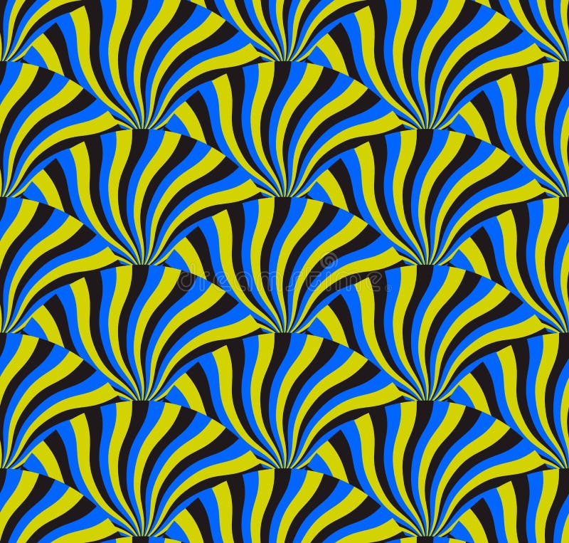Optische Illusie Rotatiecyclus, Vectorpatroon Abstracte Achtergrond ...