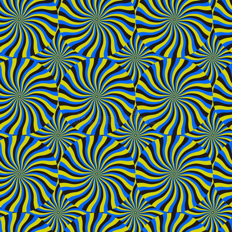 Optische Illusie Rotatiecyclus, Vectorpatroon Abstracte Achtergrond ...