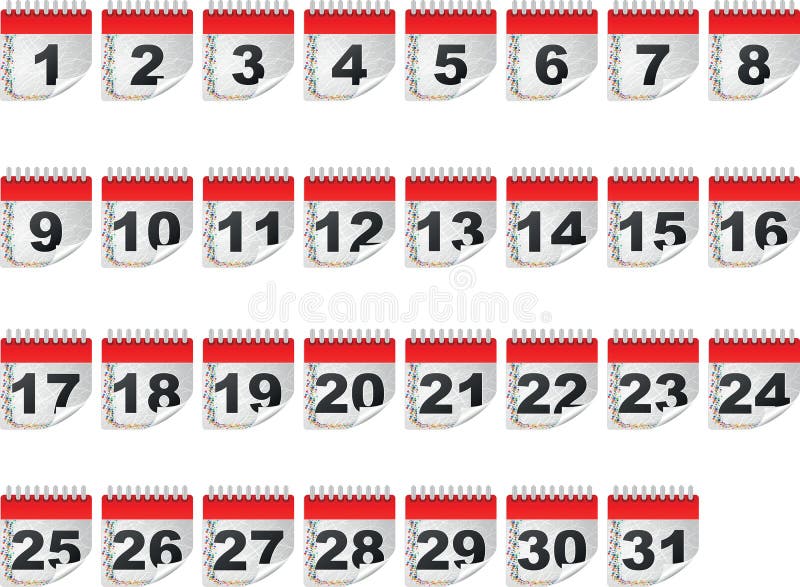 De dagen van de kalender stock illustratie. Illustration of jaarlijks ...