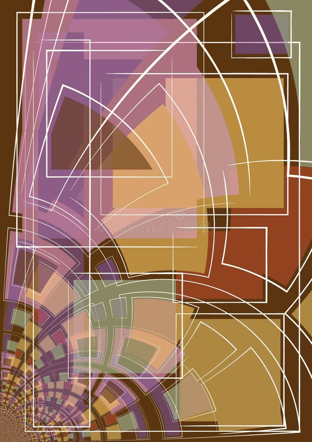 Abstracte Kunst 4 Van De Collage Van Vormen Stock Illustratie ...