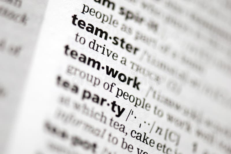 De Definitie Van Het Team in Close-up Stock Afbeelding - Image of team ...