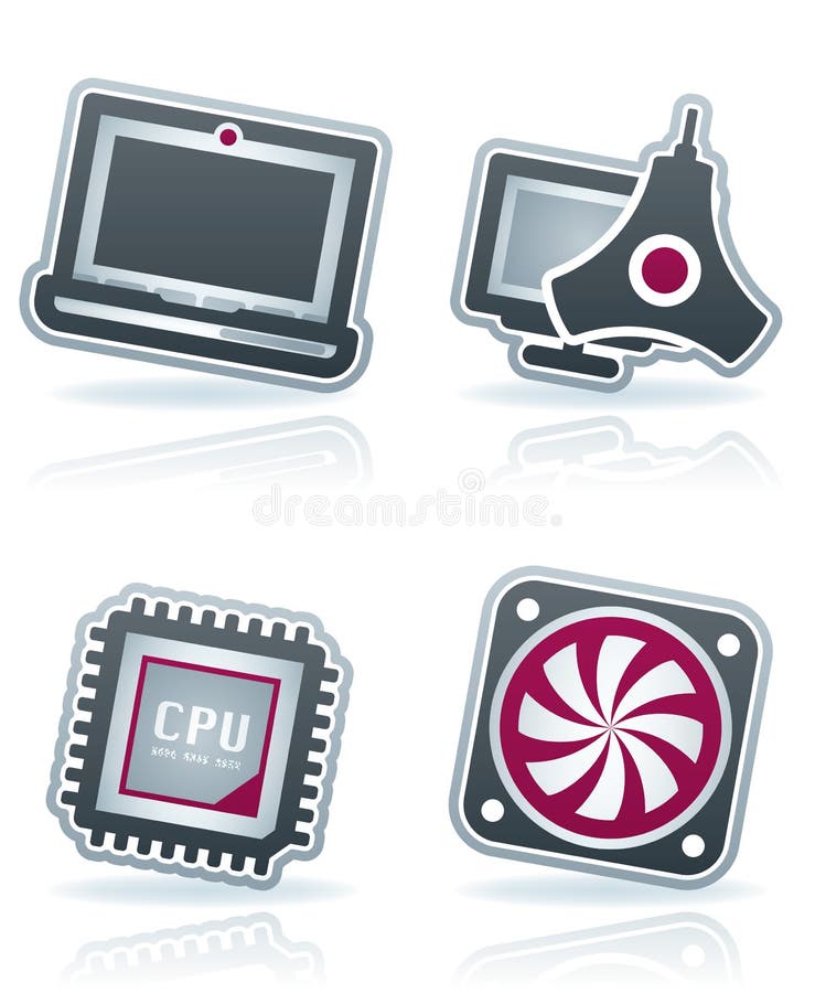 De Delen van de computer vector illustratie. Illustration of ...