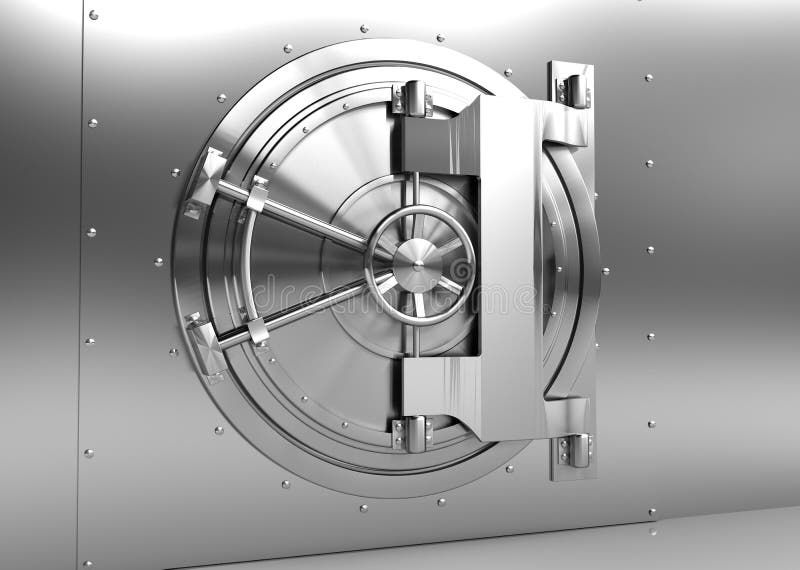 De oude Kluis van de Bank stock illustratie. Illustration of ...