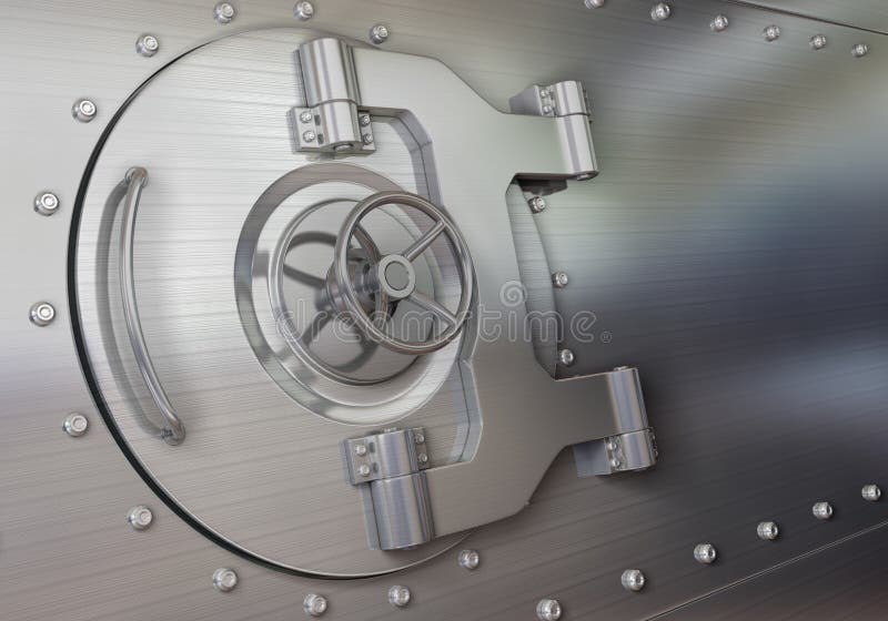 De Deur Van De Kluis Van De Bank Stock Illustratie - Illustration of ...