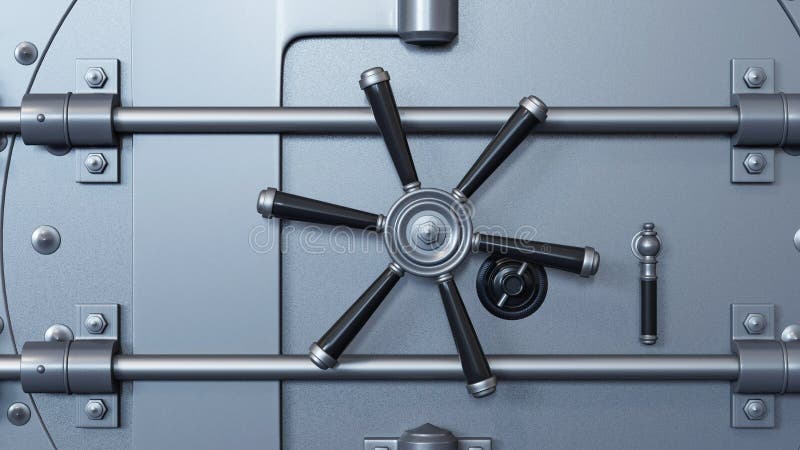 De Deur Van De Kluis Van De Bank Stock Illustratie - Illustration of ...