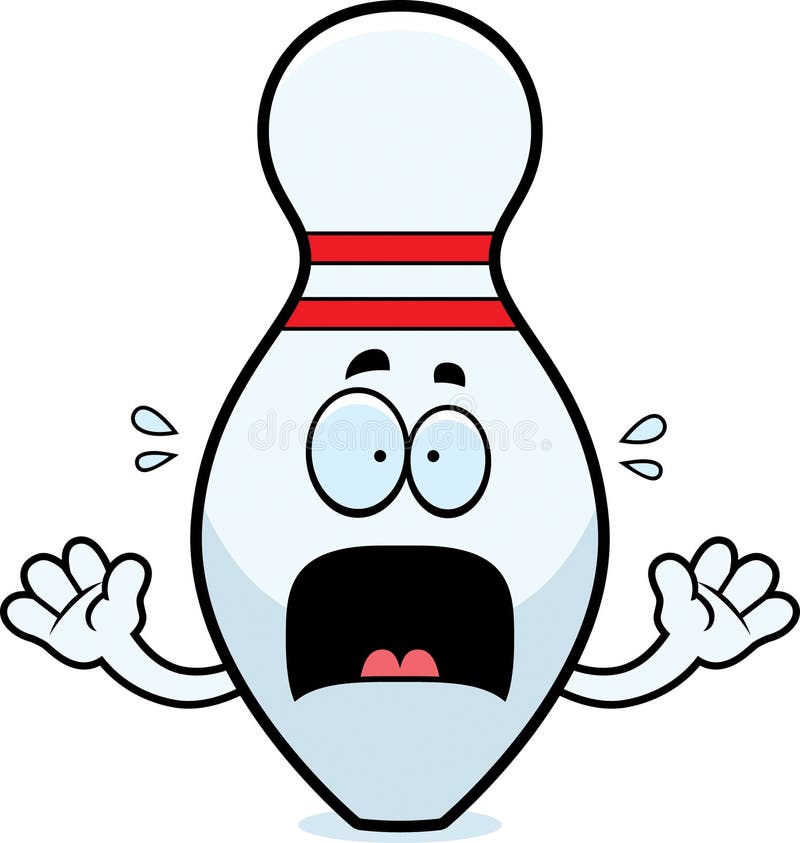 De Doen Schrikken Speld Van Het Beeldverhaalkegelen Vector Illustratie ...