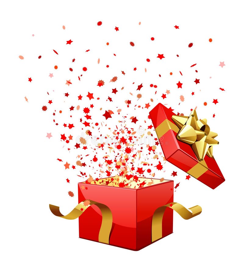 De Doos Van De Gift Van De Verrassing Stock Illustratie - Illustration ...