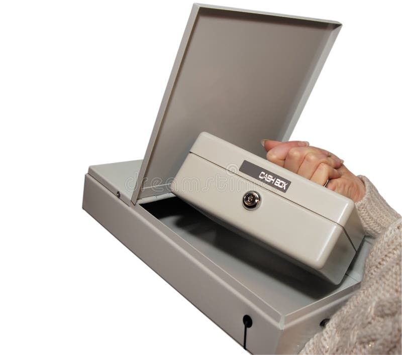 De Doos Van Het Contante Geld Stock Afbeelding - Image of financieel ...