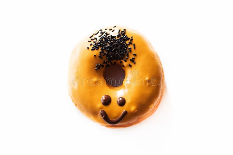 De Doughnut Van Het Smileygezicht Stock Afbeelding - Image of donut ...
