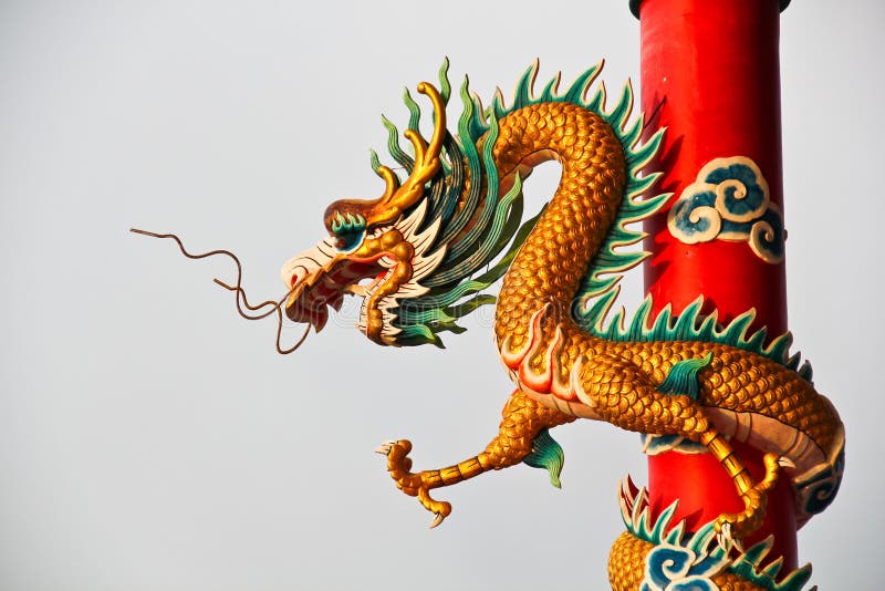 Het Rode Draak Traditionele Symbool Van China Stock Foto - Afbeelding ...