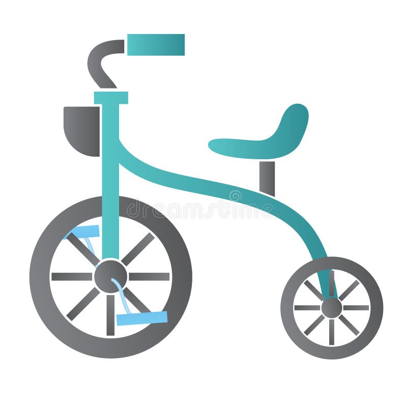 De driewieler van kinderen vector illustratie. Illustration of vervoer ...