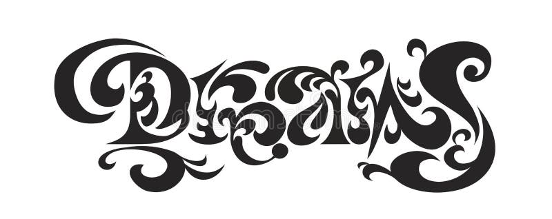 De DROMEN van het embleem vector illustratie. Illustration of origineel ...