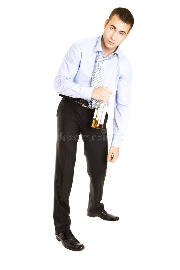 Een Dronken Man is Flauwgevallen Door Alcoholgebruik Stock Afbeelding ...