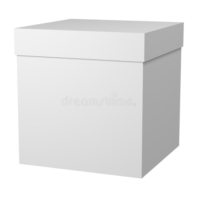 De Duidelijke Lege Lege Doos Van De Gift Stock Illustratie ...