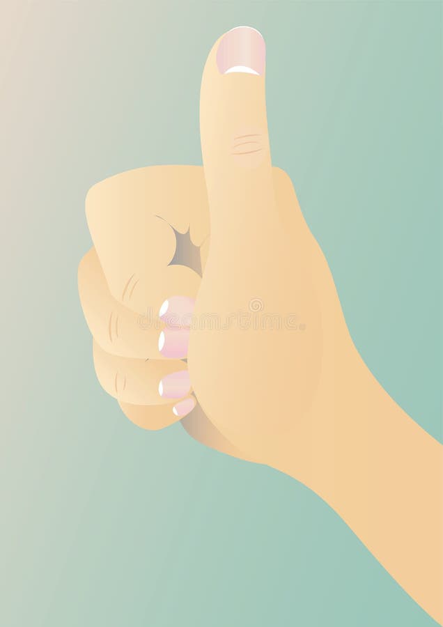 De duim op vector. vector illustratie. Illustration of duim - 10282478