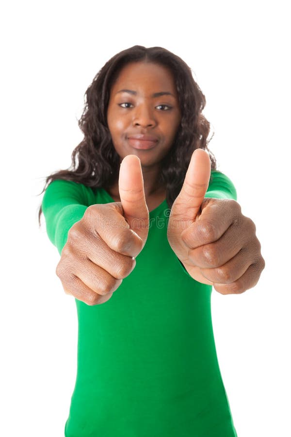 De duim wordt omgedraaid stock foto. Image of zijnd, aantrekkelijk ...