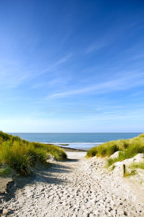 De Duinen Van Het Strand En Van Het Zand Stock Afbeelding - Image of ...