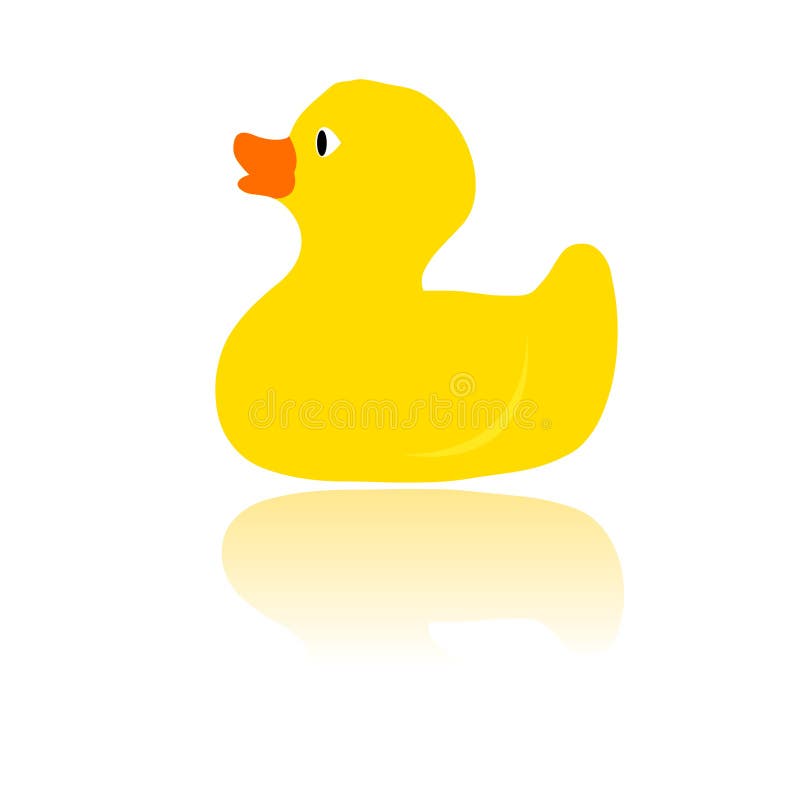 Gele badeend vector vector illustratie. Illustration of producten - 7394636