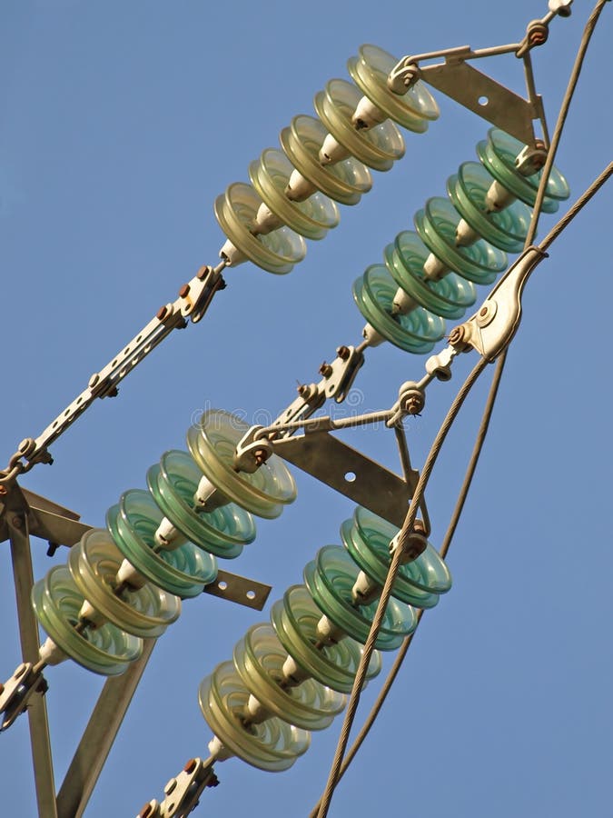 De Elektroisolatie Van De Hoogspanning. Stock Afbeelding - Image of ...