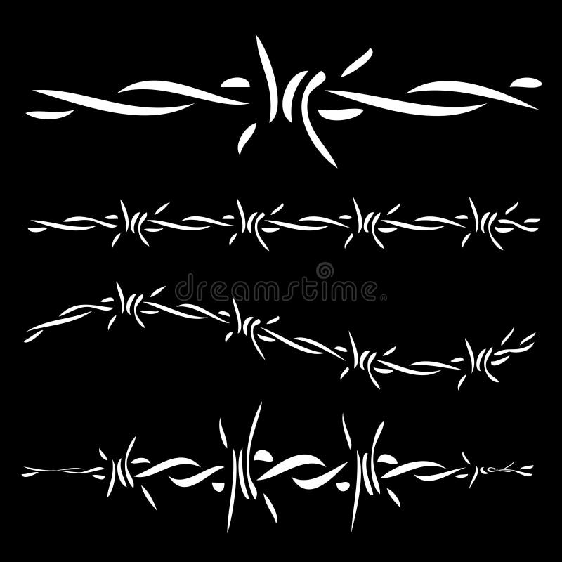 De Elementen Van Het Prikkeldraad Vector Illustratie - Illustration of ...