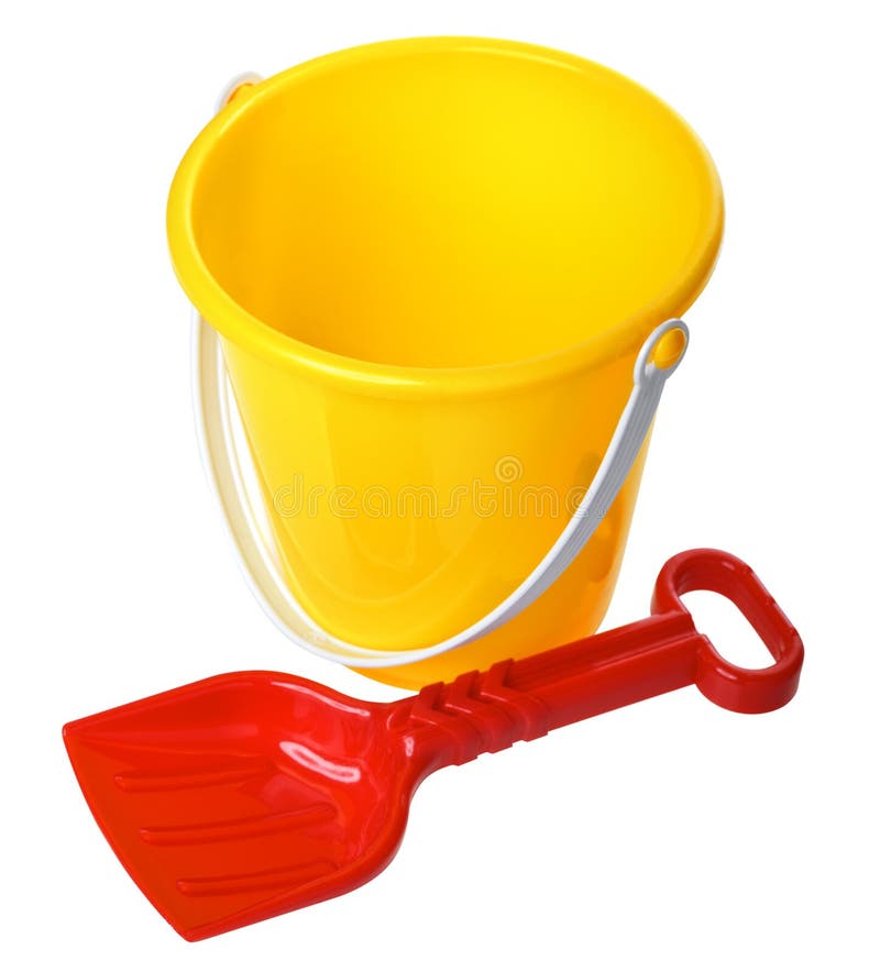 Speelgoedemmer en Schep stock afbeelding. Image of rood - 28873919