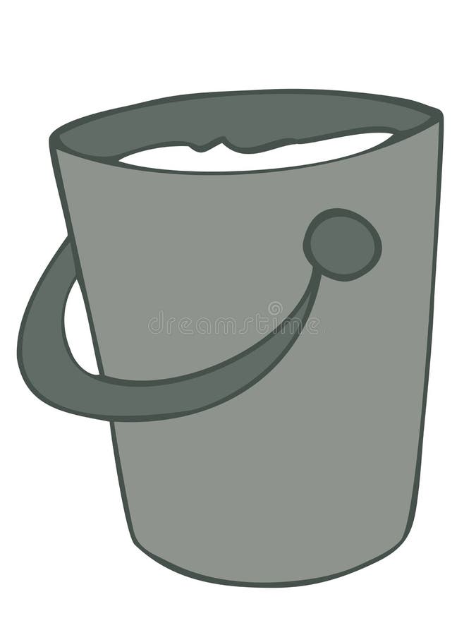 De emmer van de melk. vector illustratie. Illustration of aluminium ...