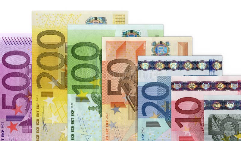 De Euro Bankbiljetten Van Het Geld Stock Illustratie - Illustration of ...