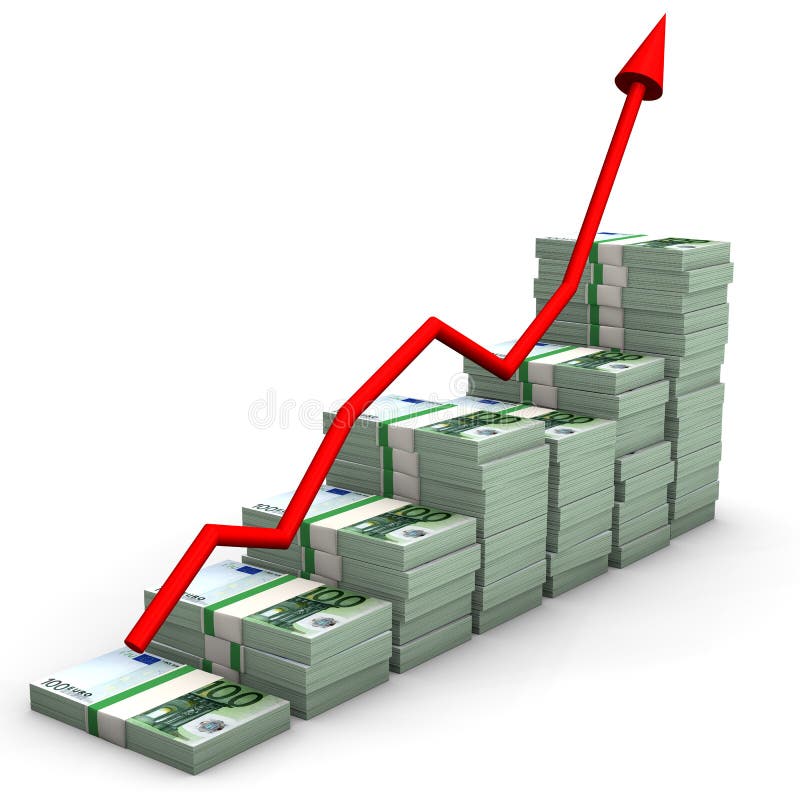 De Euro Grafiek Van Het Geld Stock Illustratie - Illustration of ...