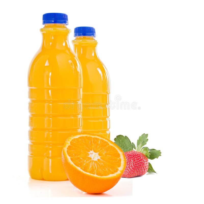 De Fles En De Bessen Van Het Jus D'orange Stock Foto - Image of dieet ...