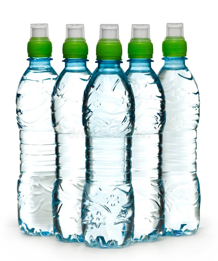 De Flessen van het water stock afbeelding. Image of doorzichtig - 10923327