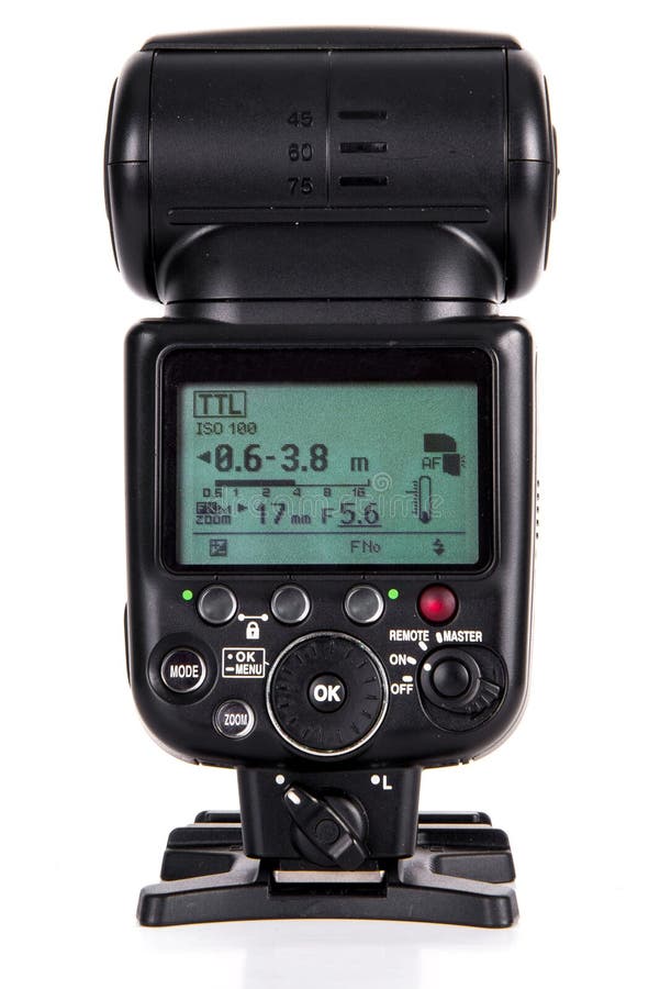 De Flits Speedlight Van De Camera Stock Afbeelding - Image of ...