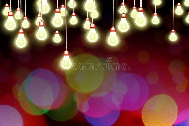 De Focused Circles Texture Abstract Design Background with Bulb Light ...