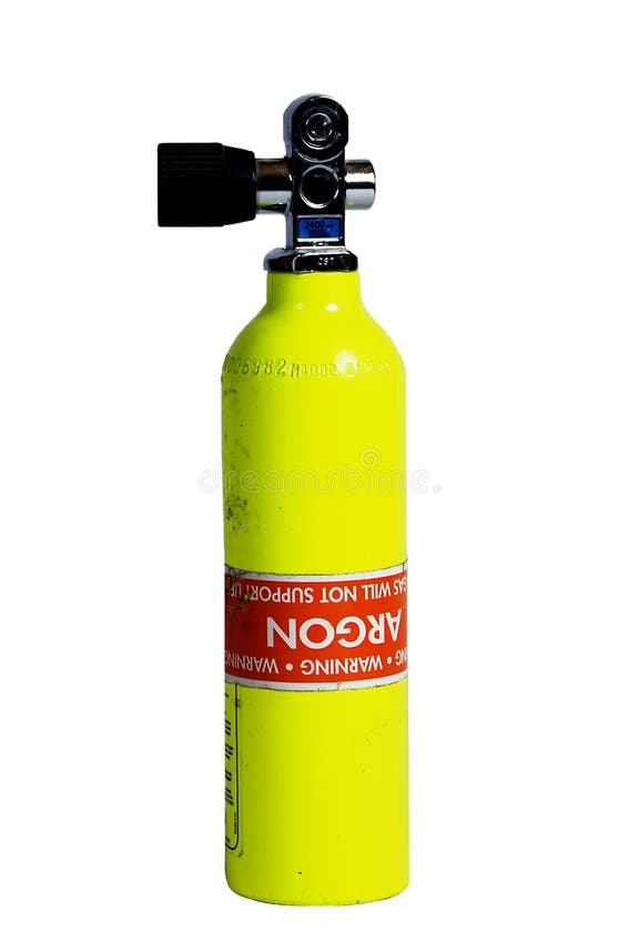 Argon gasfles stock foto. Image of duik, poney, onderwater - 23585736