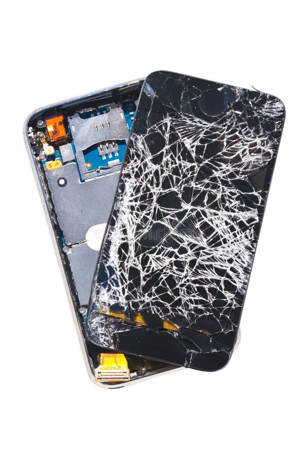 Kapotte Mobiele Telefoon stock foto. Image of misbruikt - 8100268