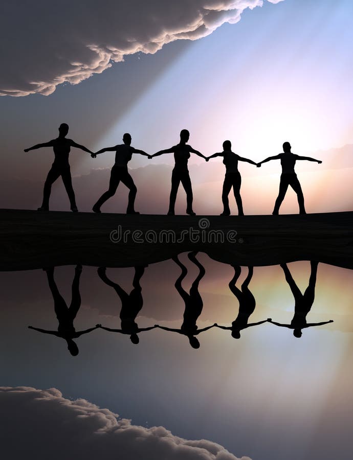 Het Creatieve Pictogram Van Team Spirit Eenvoudige Elementenillustratie ...