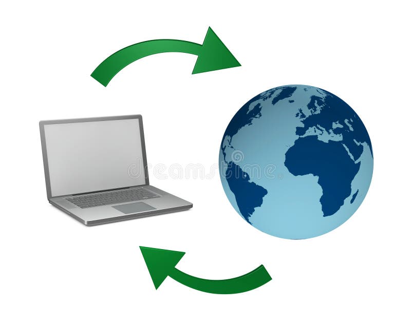 De Gegevens Van De Uitwisseling Met De Wereld Stock Illustratie ...