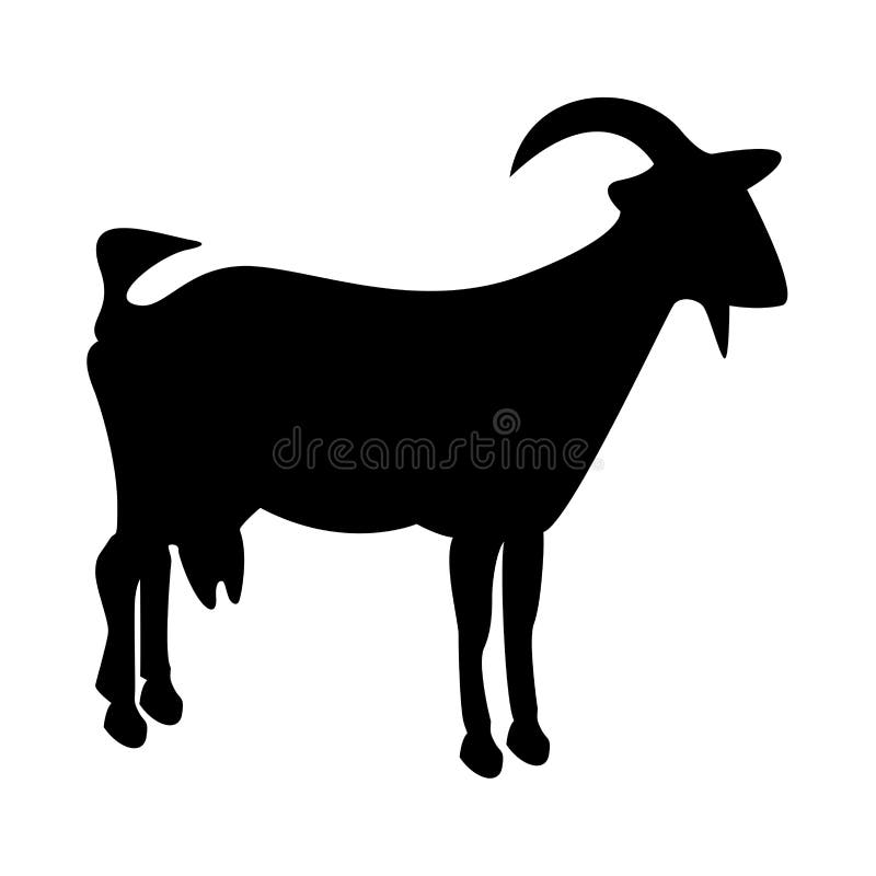 De Geit Het is Zwart Pictogram Vector Illustratie - Illustration of ... De Geit Het is Zwart Pictogram Vector Illustratie - Illustration of ...