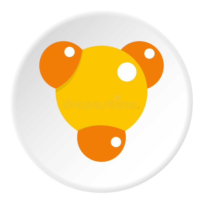 De Gele Cirkel Van Het Moleculepictogram Vector Illustratie ...
