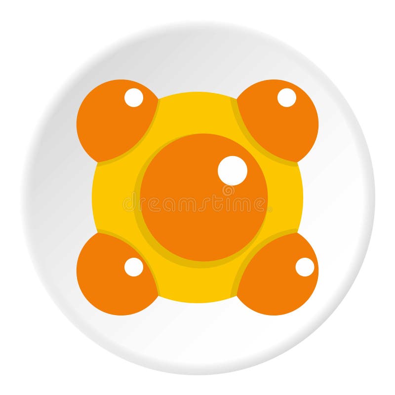 De Gele En Oranje Cirkel Van Het Moleculespictogram Vector Illustratie ...