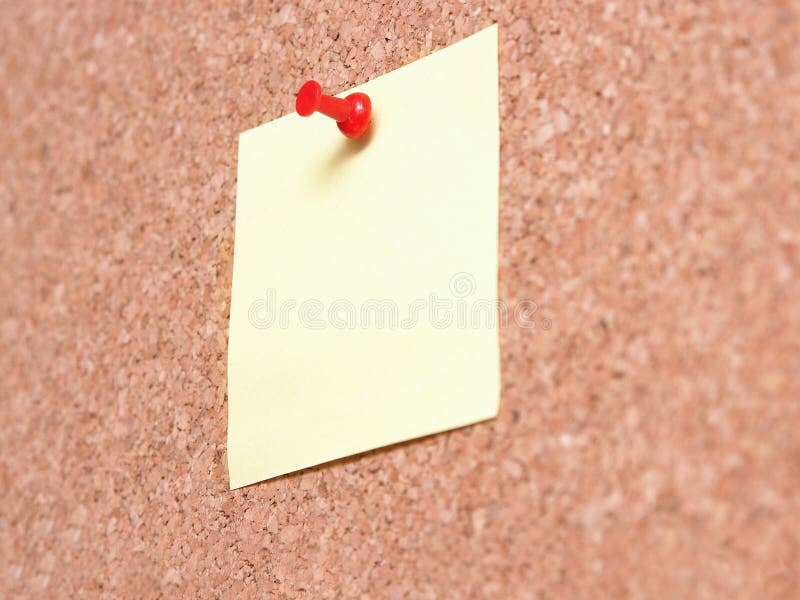 De Gele Nota Van De Post-it Stock Afbeelding - Image of etiket, bericht ...
