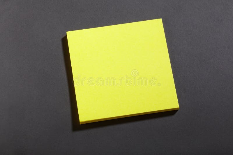 De Gele Nota Van Het Post-itblok Stock Foto - Image of zaken, geheugen ...