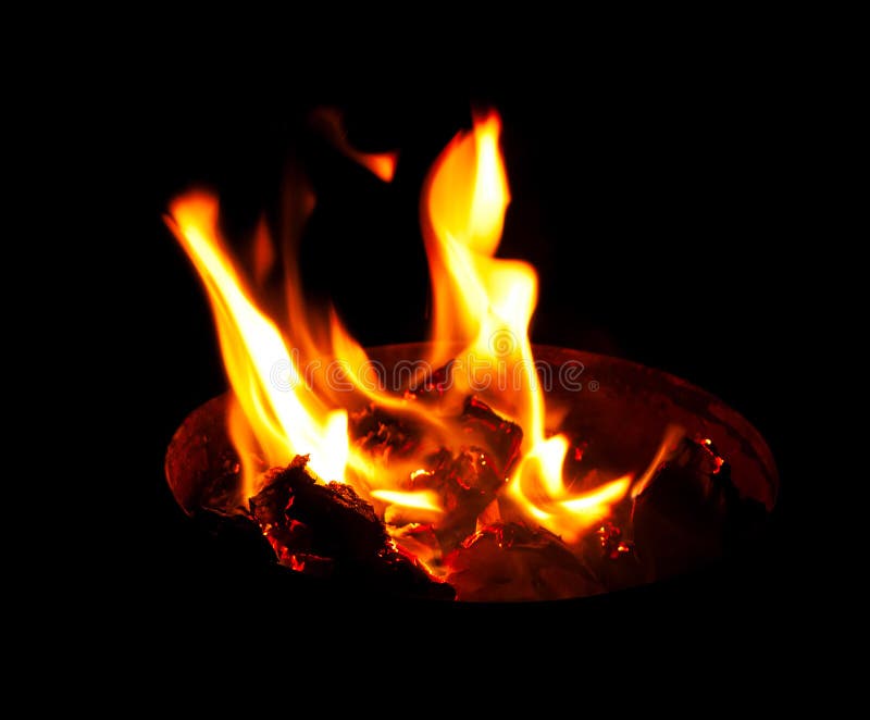 De Gele Vlam Komt Uit De Container Stock Afbeelding - Image of licht ...