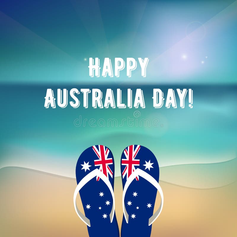 Happy Australia Day Nationale Dag Van Australië Met Nationale Vlag Van ...