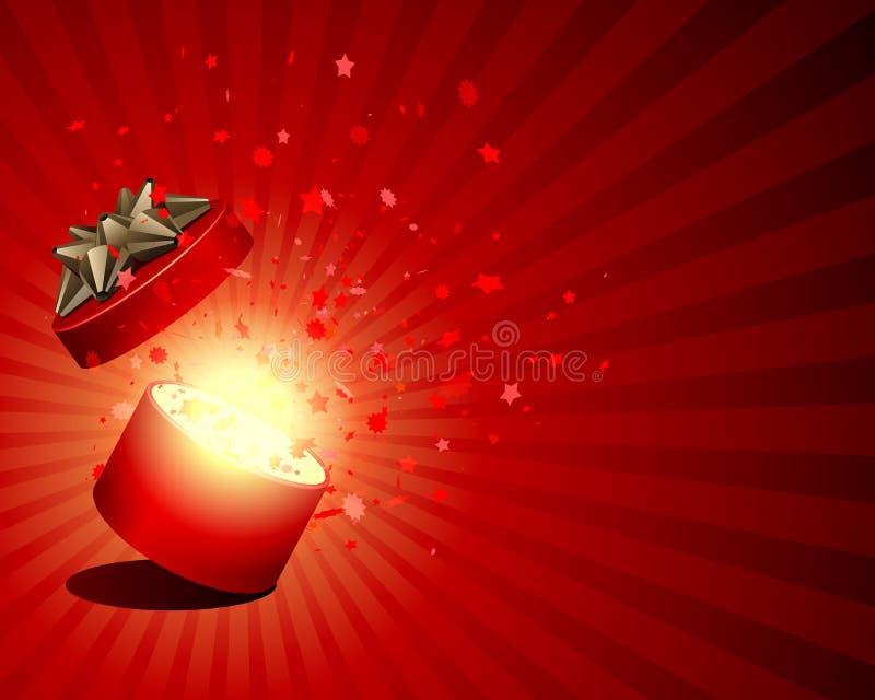 De Giftillustratie Van De Verrassing Vector Illustratie - Illustration ...