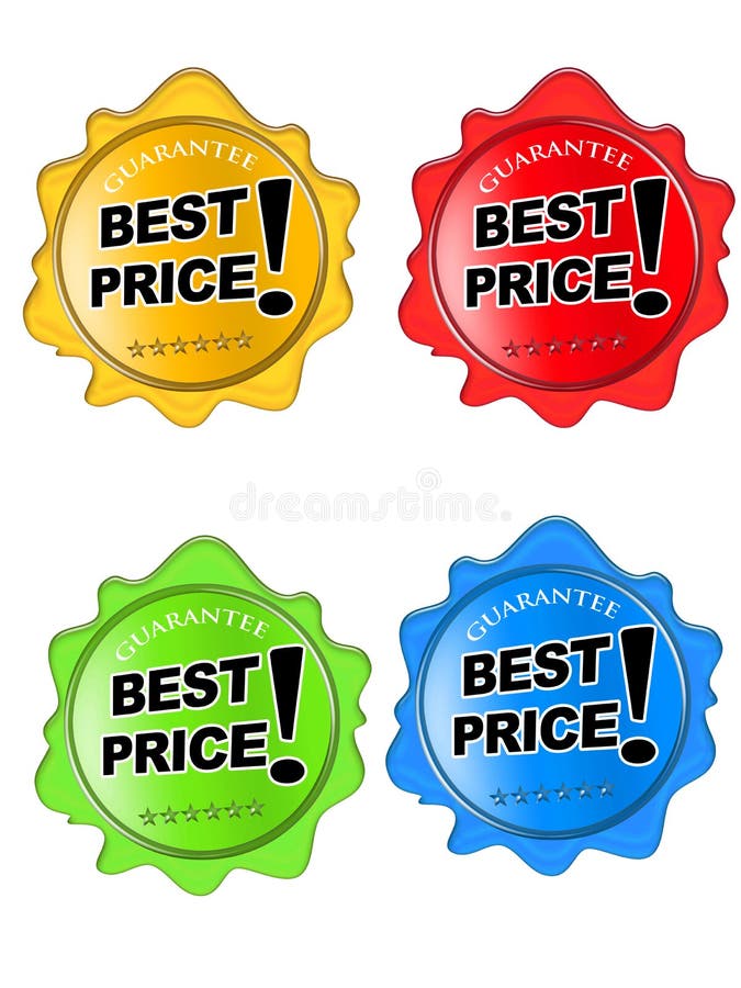 Glanzende Beste Prijs Iconen 2 Vector Illustratie - Illustration of ...