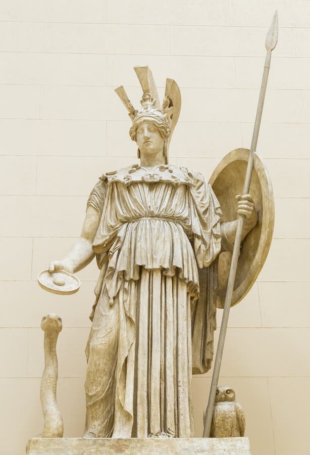 De Godin Van Athena Ancient Greeks ' Stock Afbeelding - Image of wijfje ...