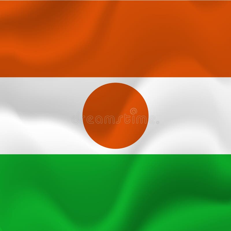 De Golvende Vlag Van Niger Vector Stock Illustratie - Illustration of ...